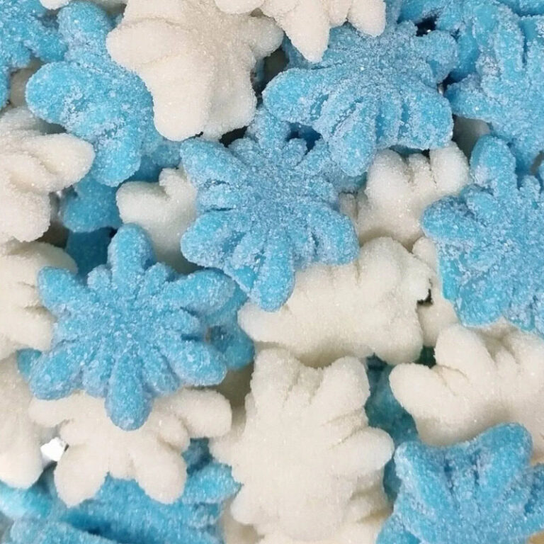 Sugar Coated Jelly Snowflakes - Sweets Direct